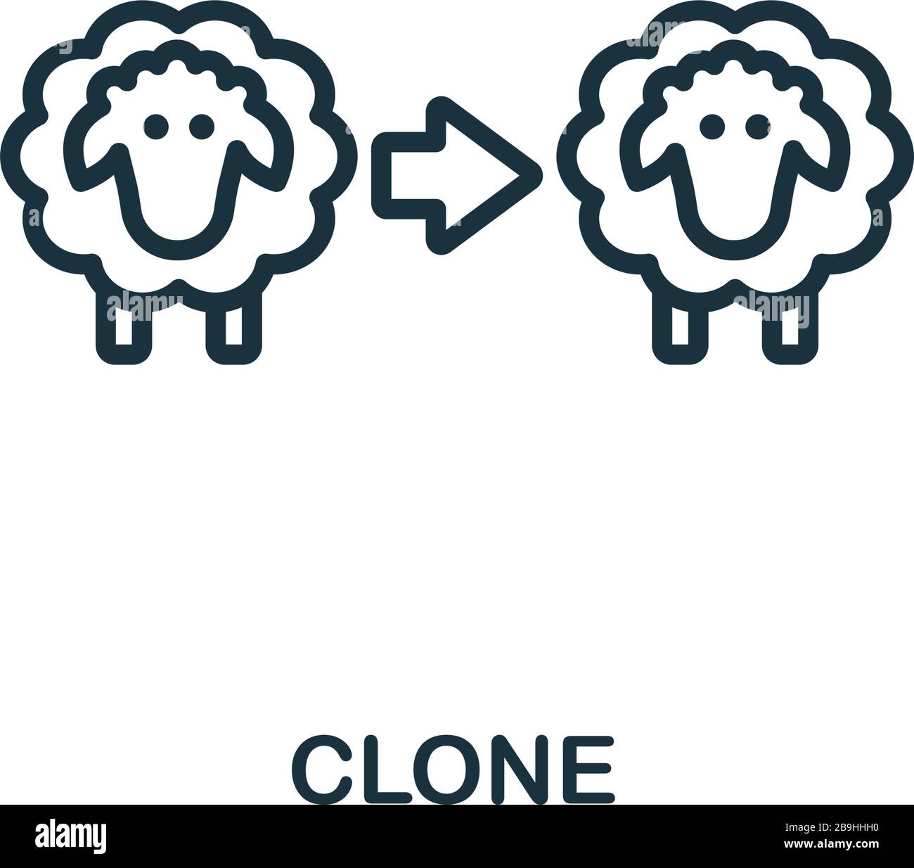 Clone icon. Simple line element from biotechnology icons collection ... Clone icon. Simple line element from biotechnology icons collection ...