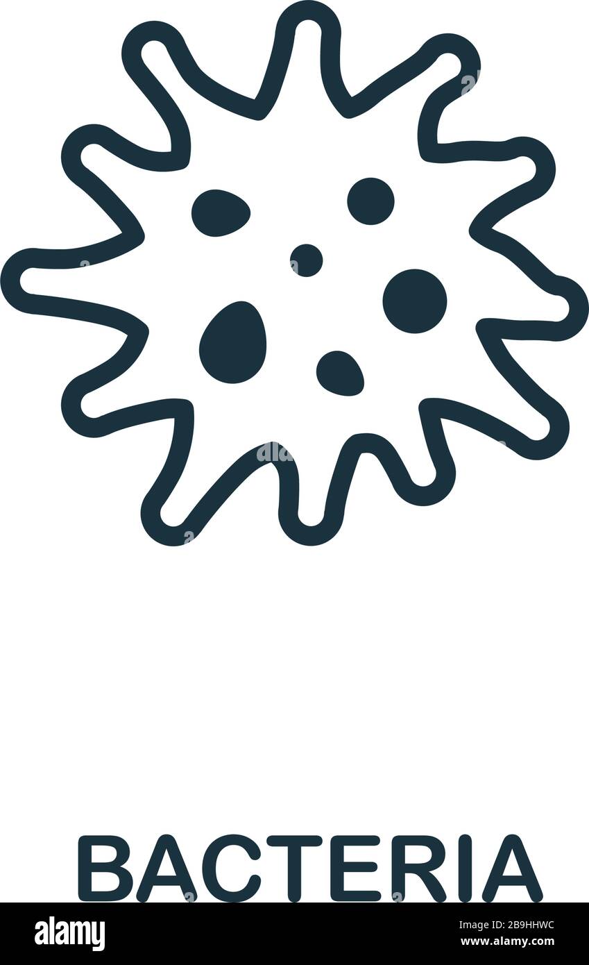 Bacteria icon. Simple line element from biotechnology icons collection ...