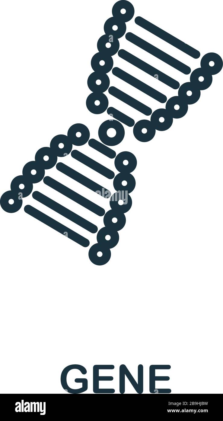 Gene icon. Simple line element from biotechnology icons collection ...