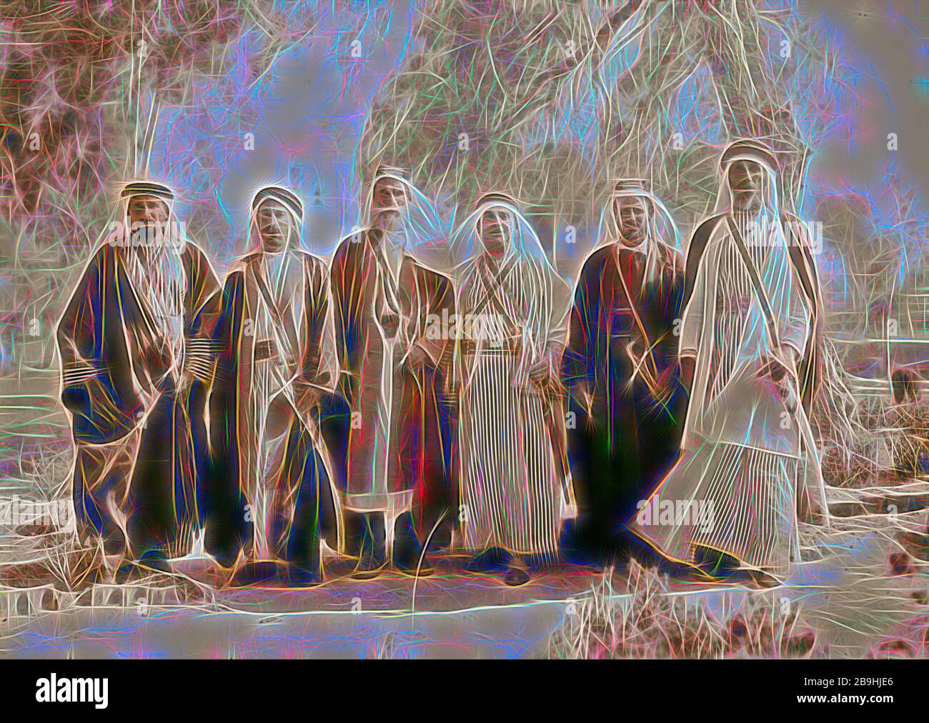 Aref el Aref & Bedouin sheikhs 1934, Middle East Stock Photo - Alamy