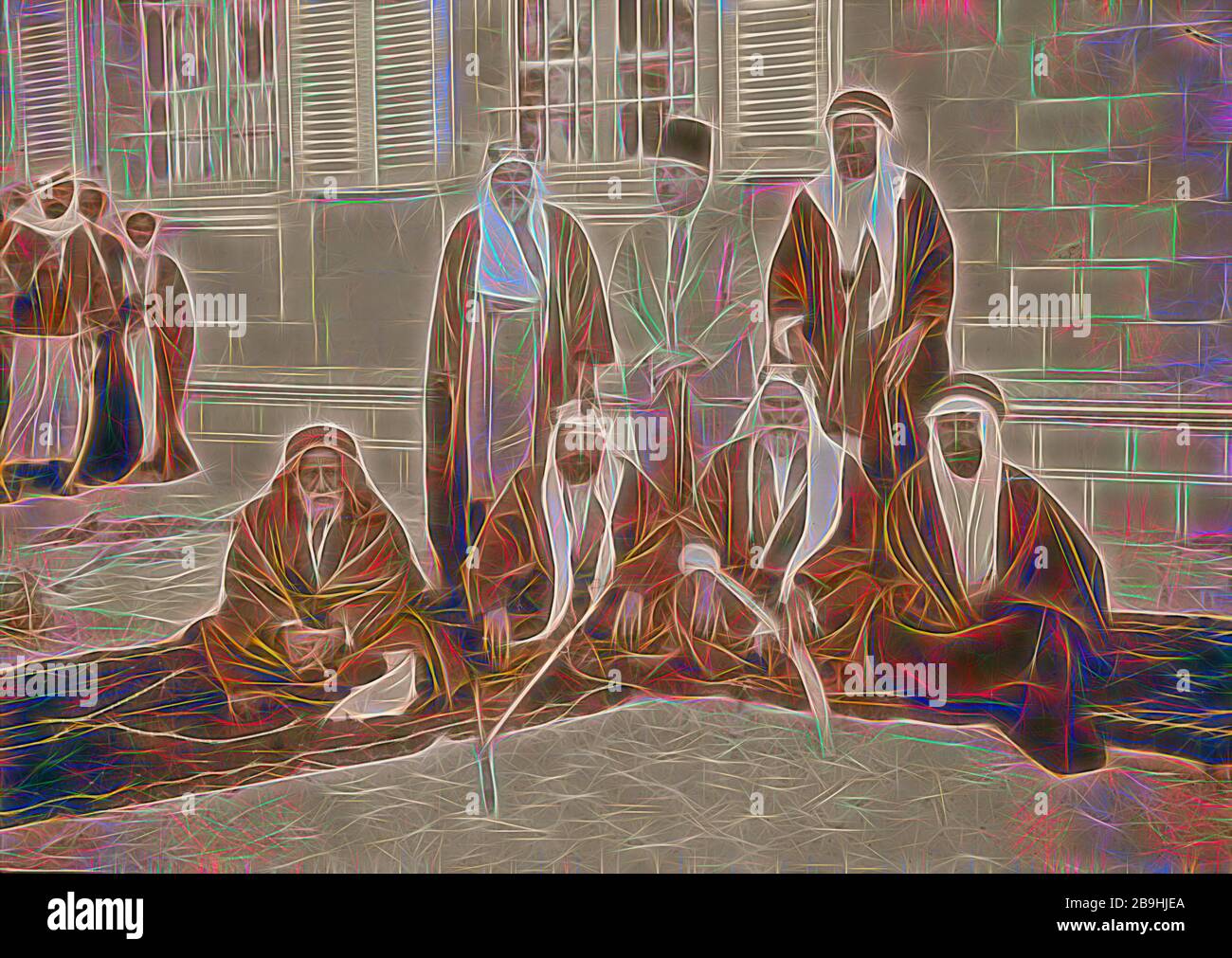 Aref el Aref & Bedouin sheikhs 1934, Middle East Stock Photo - Alamy