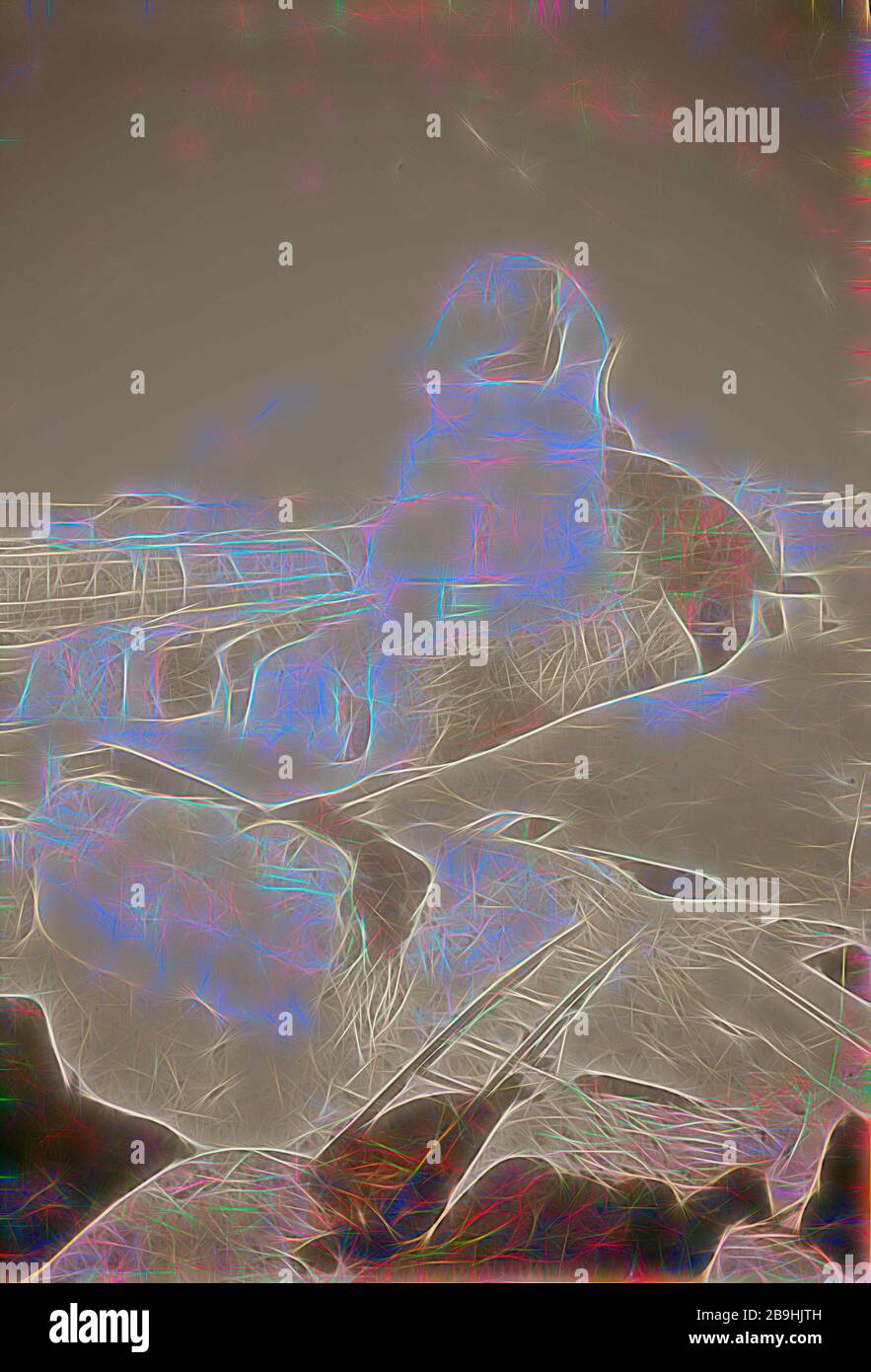 Egypt. Sphinx & pyramids. The Sphinx (front view). 1934, Egypt, Jīzah ...