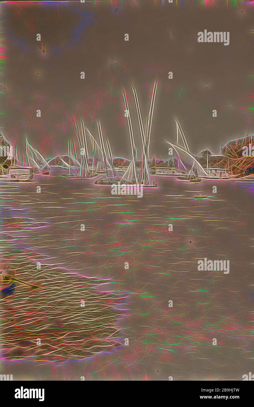 Egypt. River scenes. The Nile. A typical river scene. Native craft ...