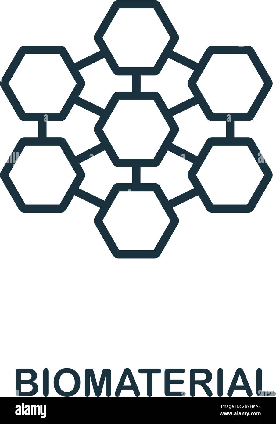 Biomaterial icon. Simple line element from biotechnology icons ... Biomaterial icon. Simple line element from biotechnology icons ...