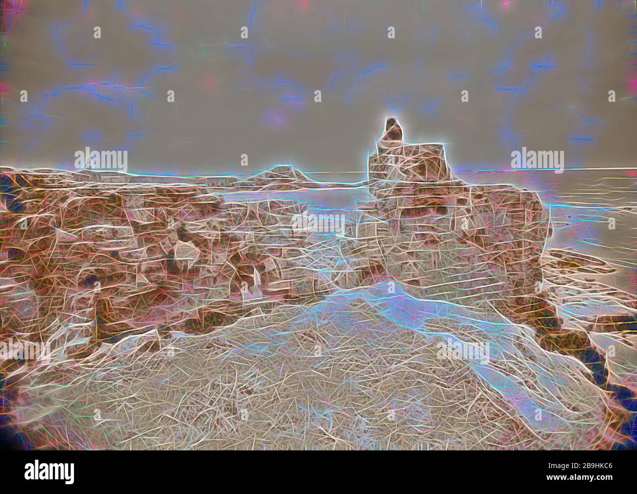 Caesarea. (Kaisarieh). Overlooking northern Crusader rampart. 1938 ...