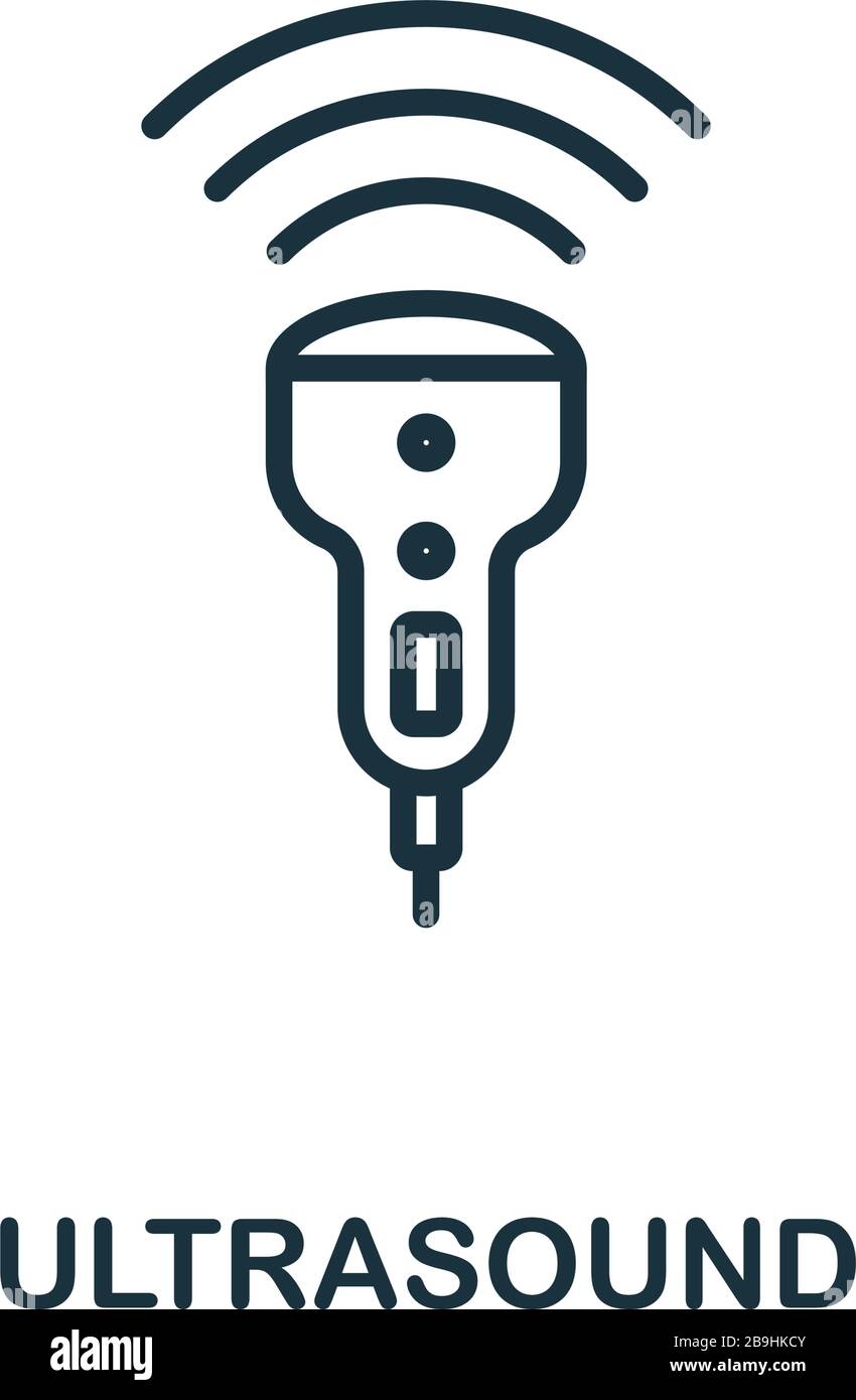 Ultrasound icon. Simple line element from biotechnology icons ... Ultrasound icon. Simple line element from biotechnology icons ...
