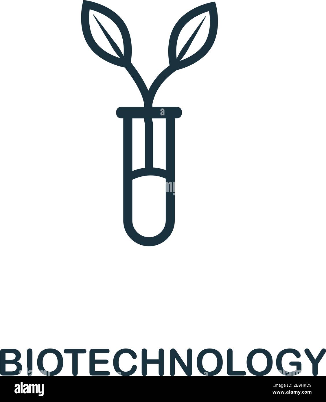 Biotechnology icon. Simple line element. Outline Biotechnology icon for ...