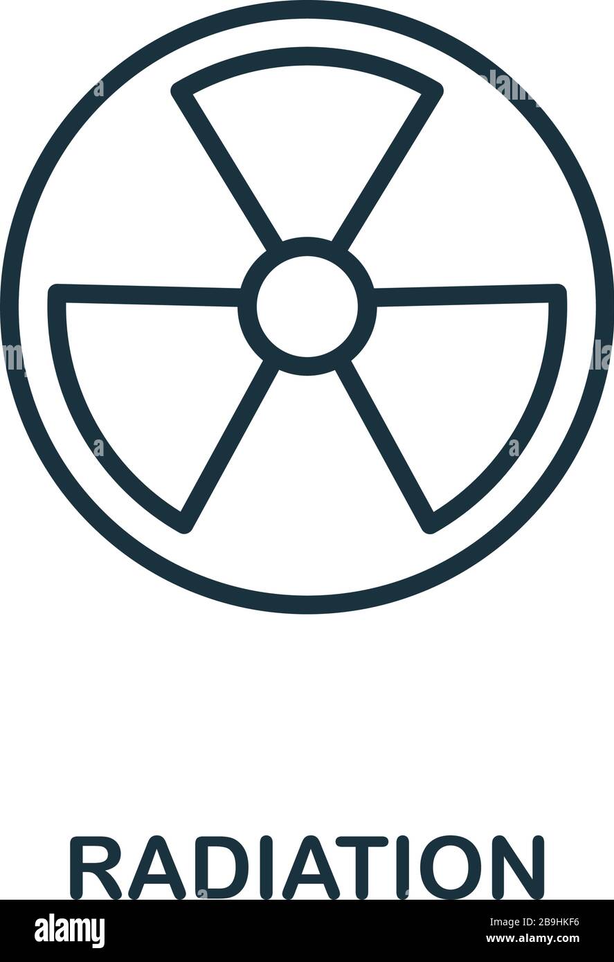 Radiation icon. Simple line element from biotechnology icons collection ... Radiation icon. Simple line element from biotechnology icons collection ...