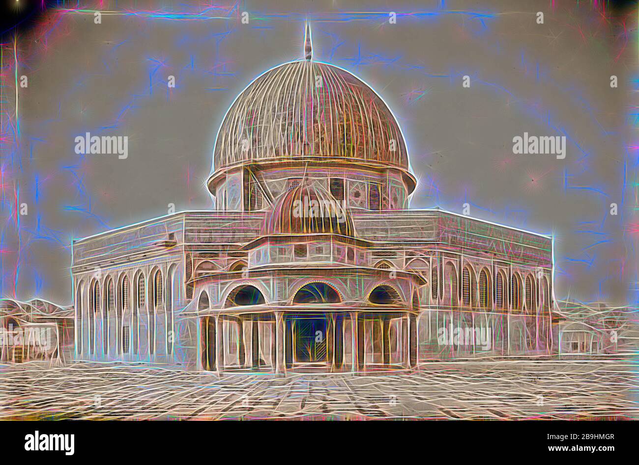 Dome of the Rock & little 'Dome of the Chain'. 1934, Jerusalem, Israel ...