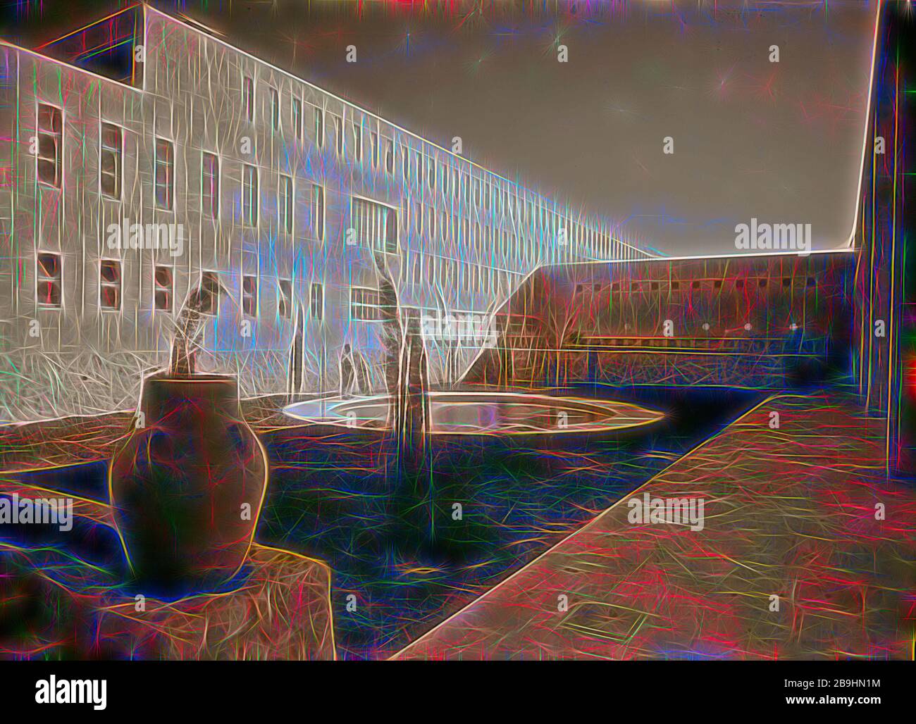 New Hadassah University Medical Centre, (Scopus) Courtyard of main ...