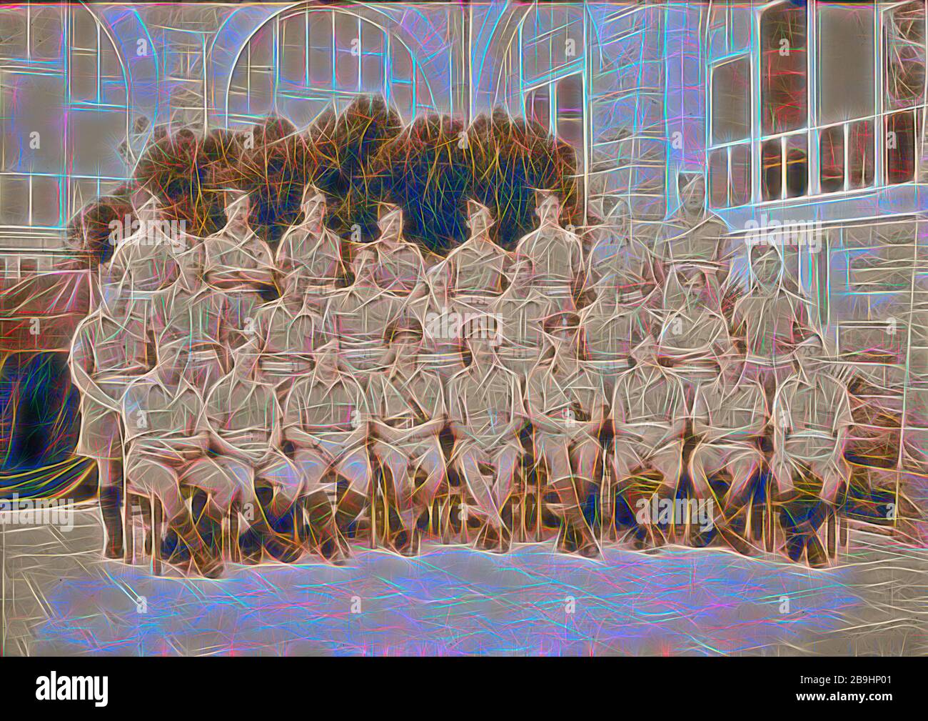 Sgts. mess group at 16th general Hospital. Taken July 1st 1944, Middle ...