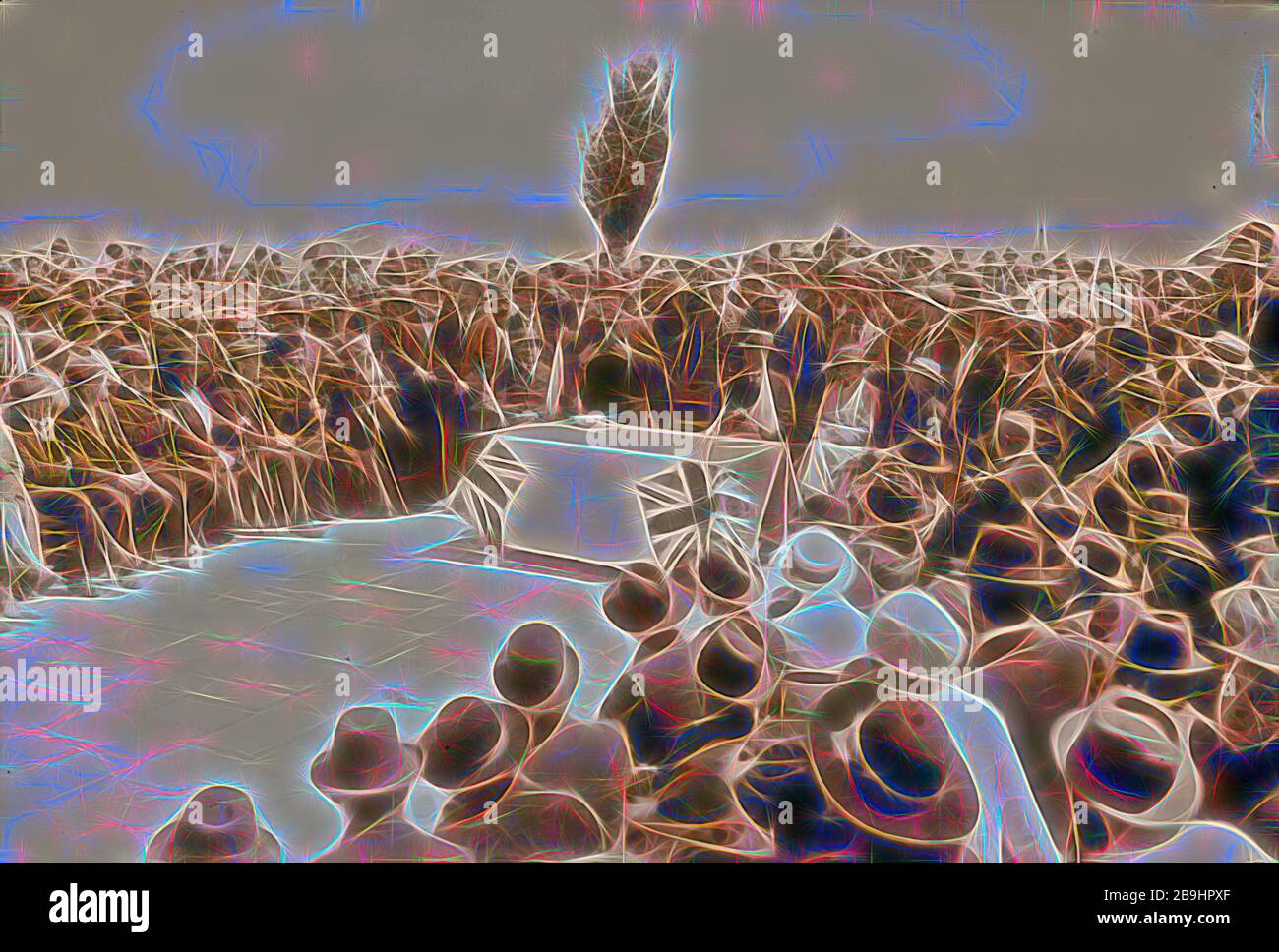 Winston Churchill speaking at tree planting ceremony on the site of ...