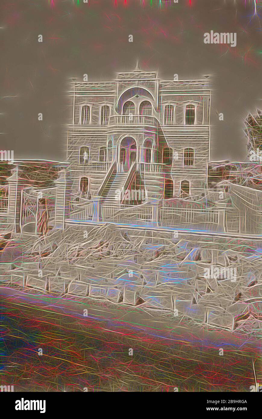 Jerusalem British homes, embassy 1898, Israel Stock Photo - Alamy