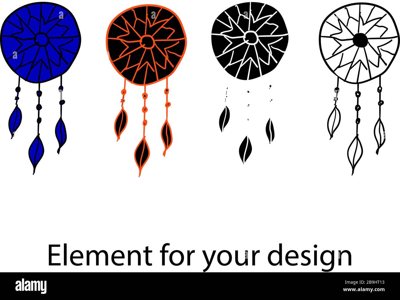 dream catcher .Vector illustration isolated on white background Stock ...