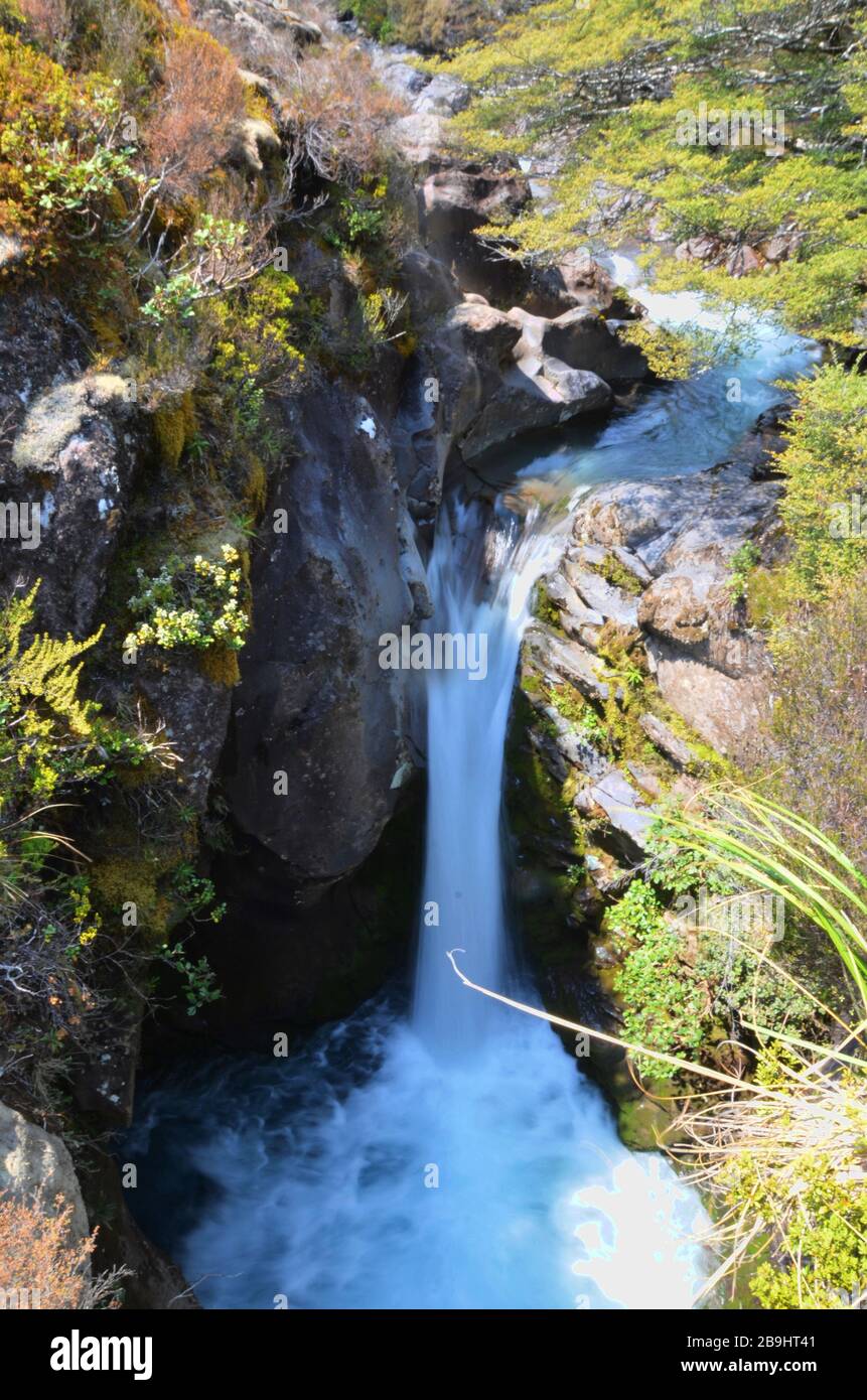 Waterfall in tongariro national park hi-res stock photography and ...