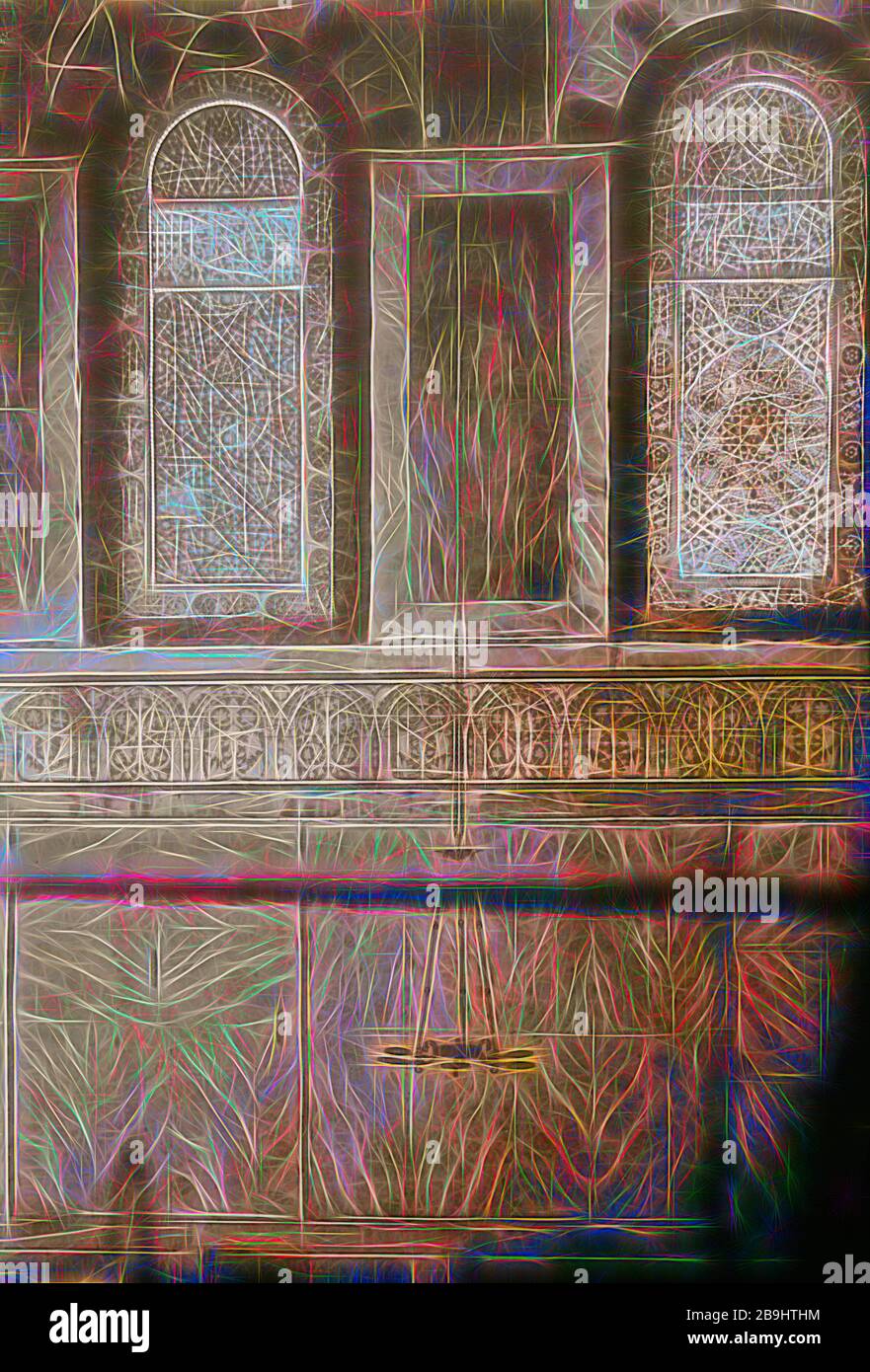 Temple area, Mosque of Omar, Dome of the Rock, Details of stained glass ...