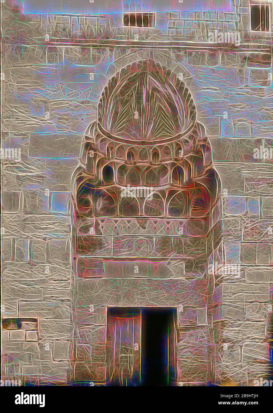 Various views inside the city Saracenic arch at Bab Es-Silseleh. 1900 ...