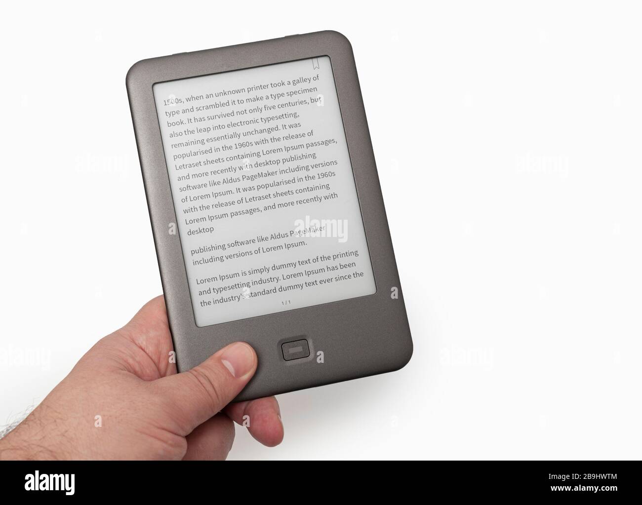 Hand holding electronic book hi-res stock photography and images - Alamy