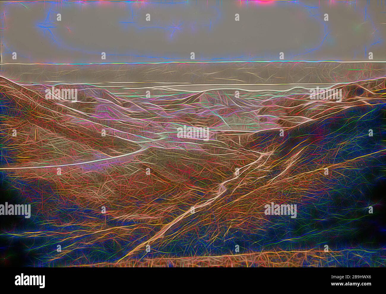 Dead Sea and Mountains of Moab from wilderness of Judea. 1898 Stock ...