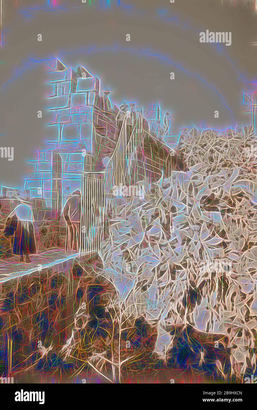 The rampart walk, on city wall The wall on Bezetha. 1919, Jerusalem ...