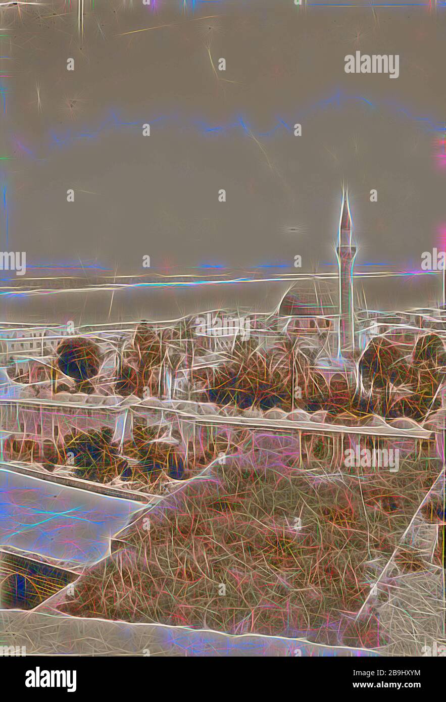 Along the sea coast Mosque of Jezzar Pasha 1900, Middle East, Israel ...