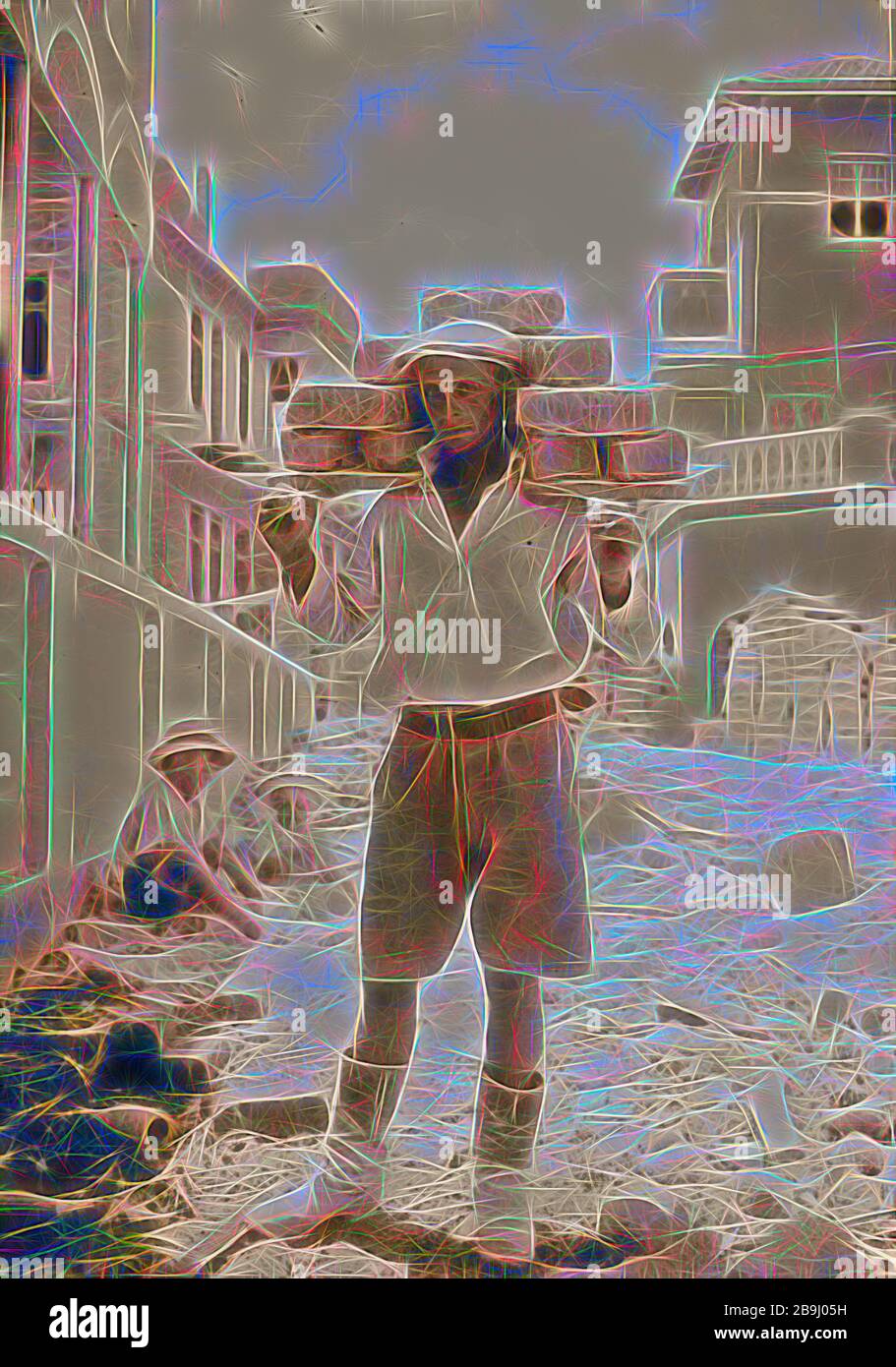 Jewish colonies and settlements. Tel Aviv. Carrying bricks. 1920 ...