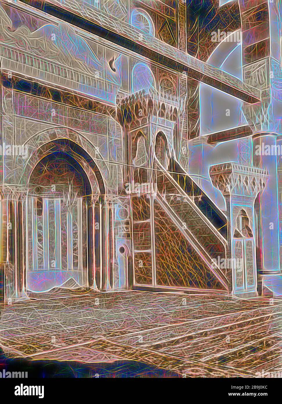 The Temple area Jerusalem The Mosque al-Aqsa (Interior, the cedar ...