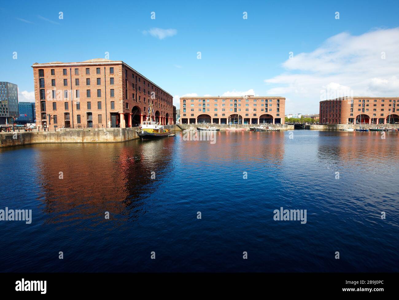 Albert Dock on Liverpool's historic waterfront in Liverpool, England ...