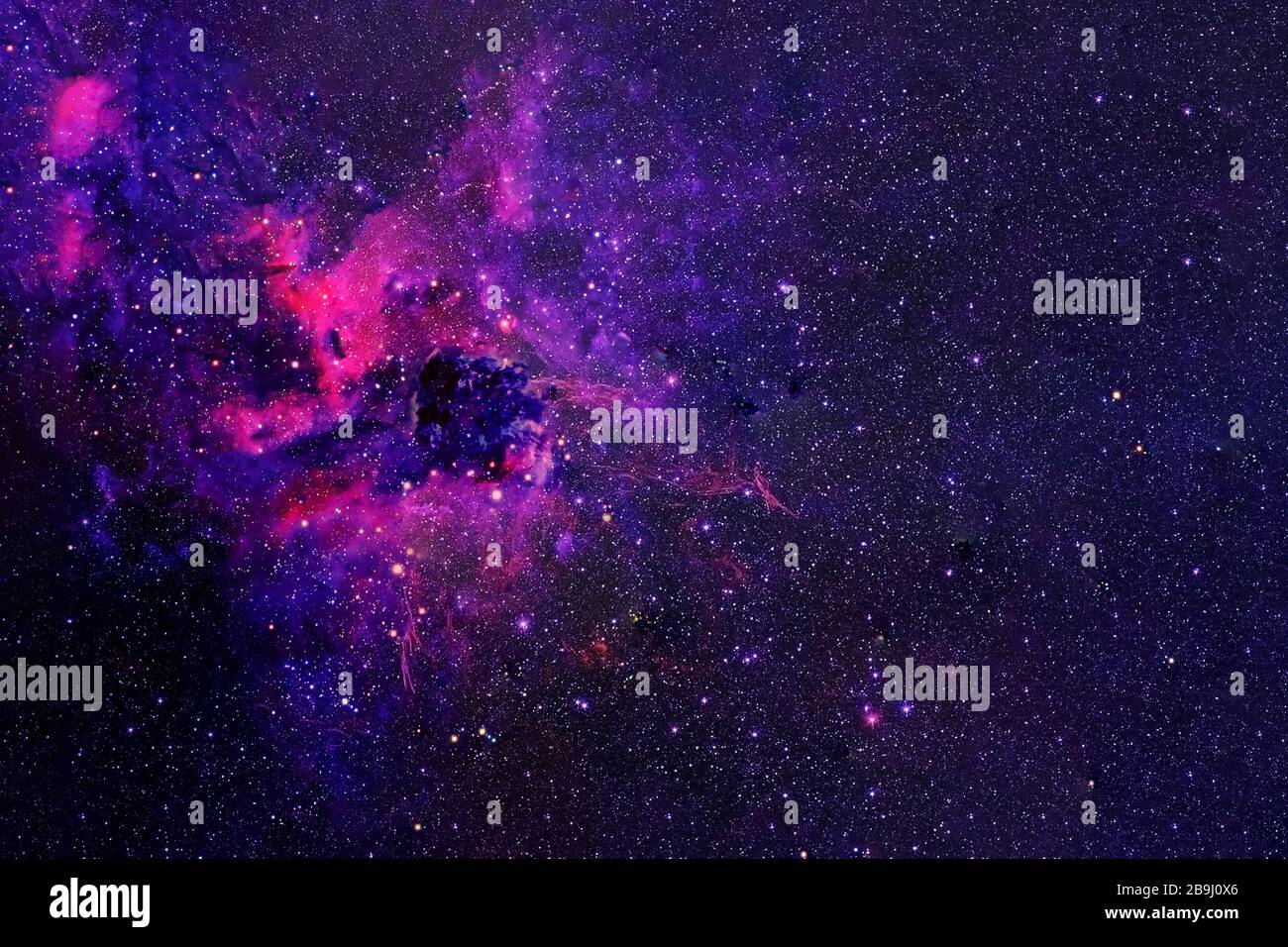 Blue space nebula.Background texture. Elements of this image furnished ...