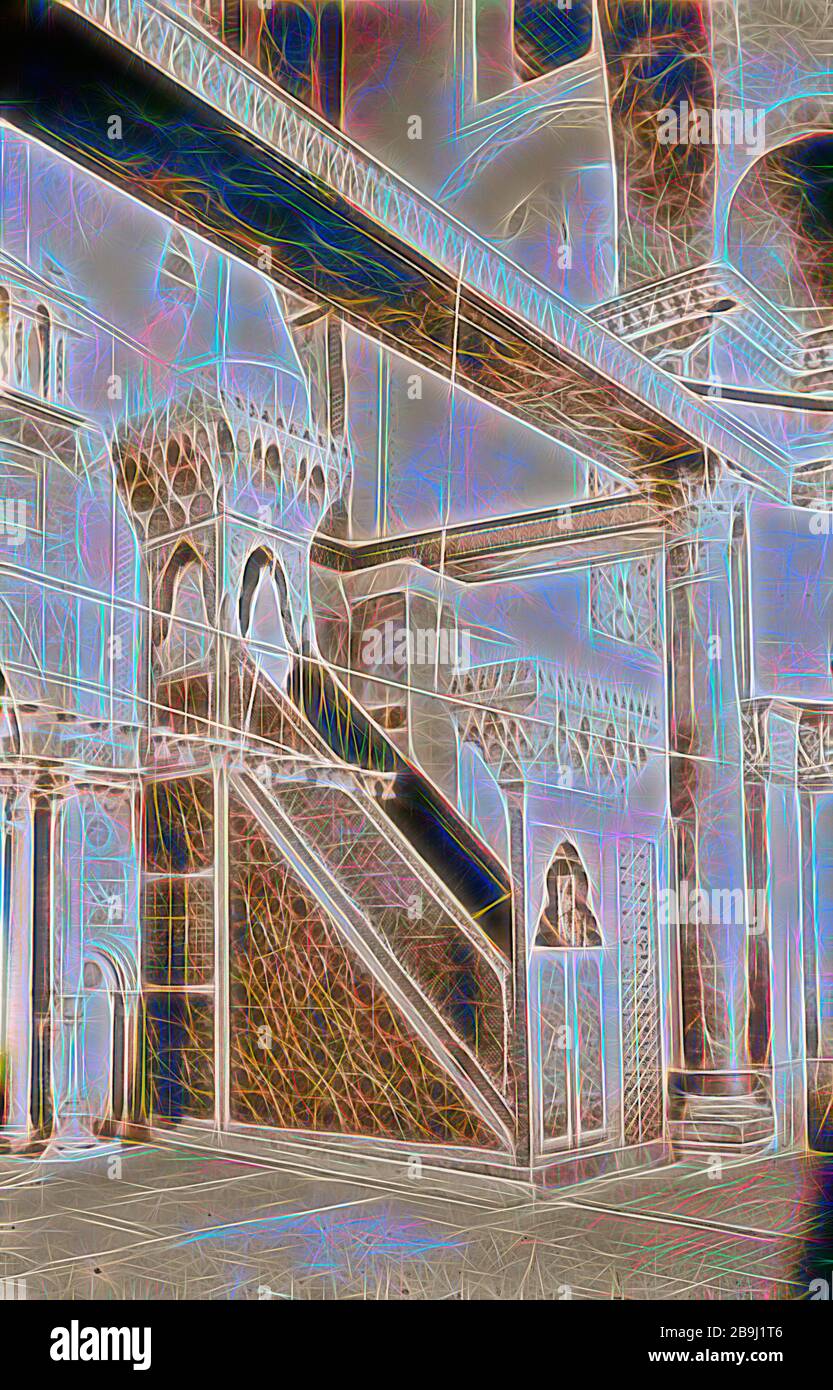 Cedar pulpit, Mosque el-Aksa, al-Aqsa American Colony, Jerusalem. 1898 ...