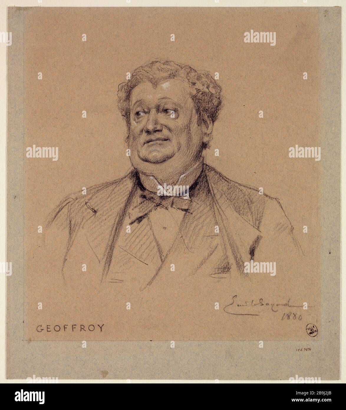 Portrait of Geoffrey, actor from the Royal Palace. Emile-Antoine Bayard ...