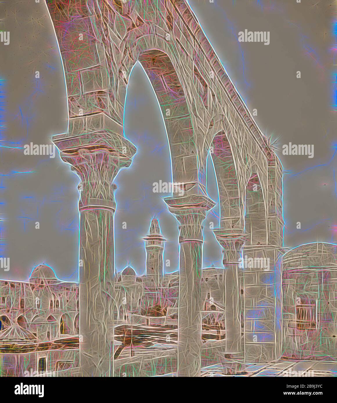 Temple area & Tower of Antonia thru arch. 1898, Jerusalem, Israel Stock ...