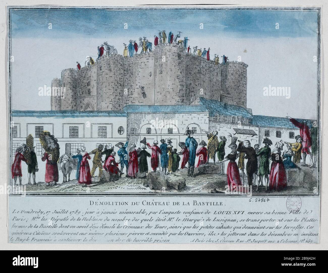DEMOLITION OF CASTLE BASTILLE Jacques Chéreau. "Démolition du château ...