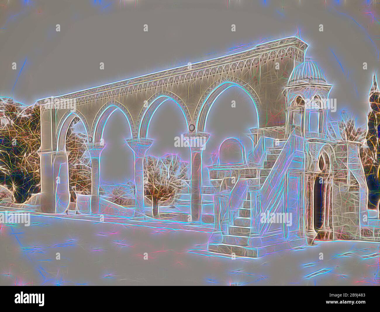 Jerusalem (El-Kouds). Colonnade and Pulpit of Omar Stock Photo - Alamy