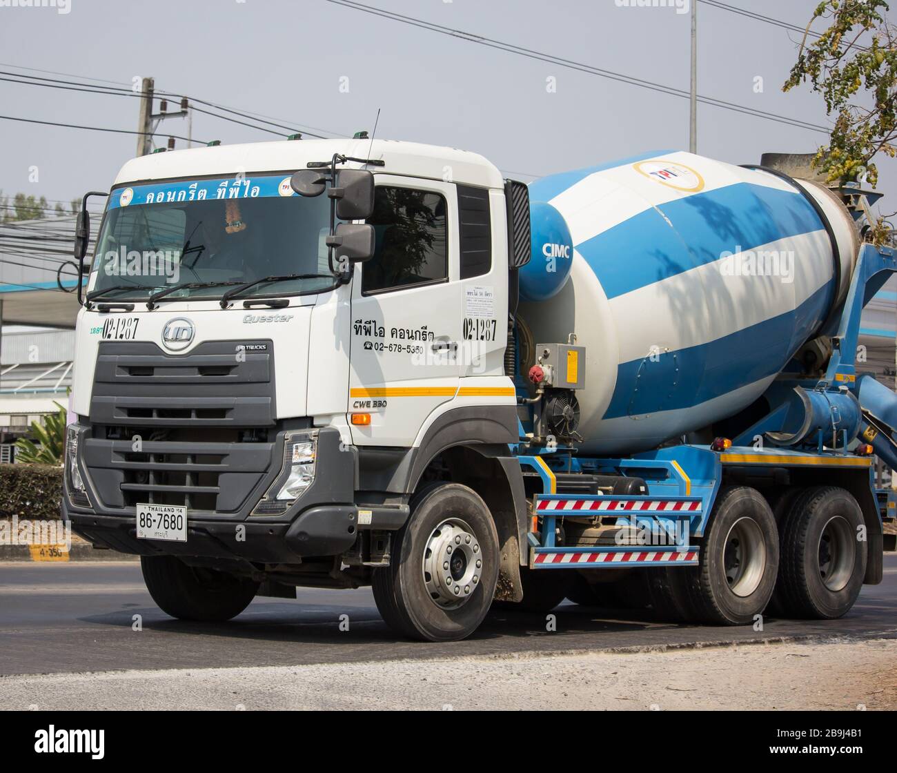 Chiangmai, Thailand - February 20 2020: Nissan UD Cement truck of TPI ...