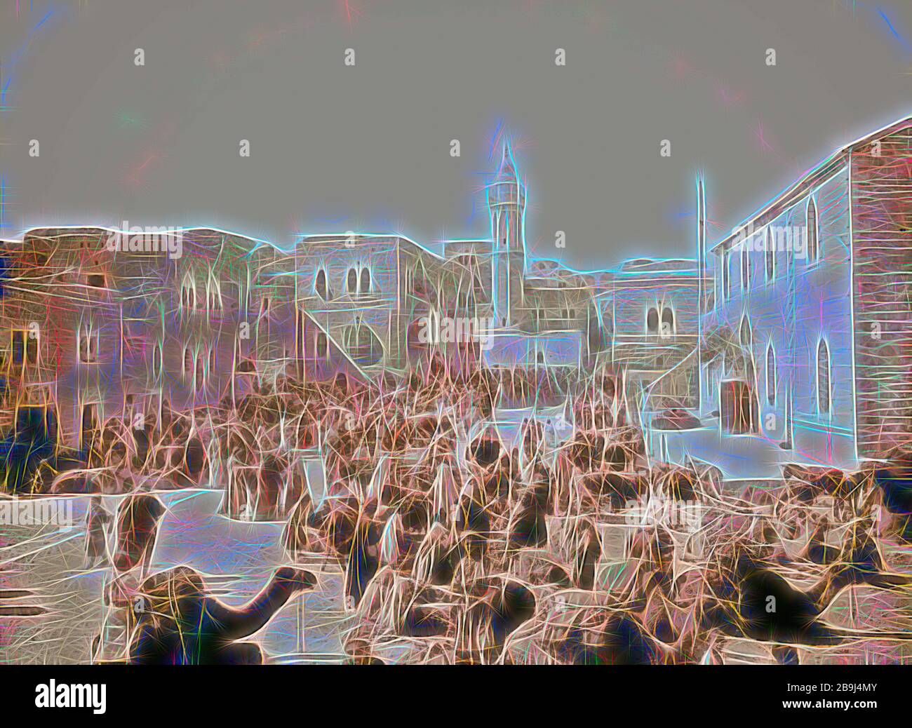 Bethlehem (Beit-Lahm) and surroundings The market place American Colony ...