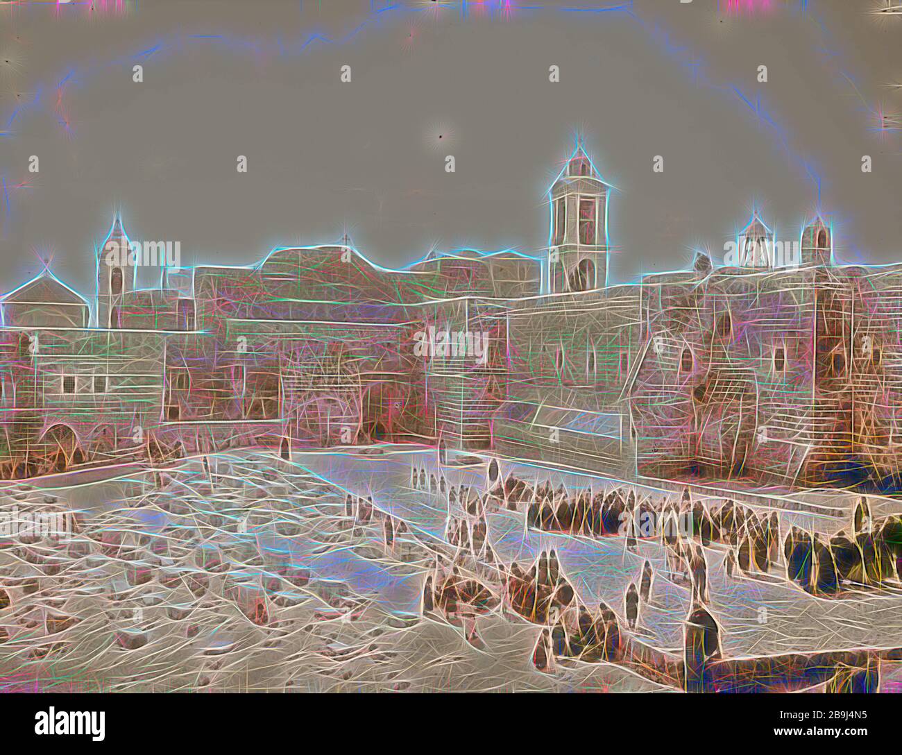 Bethlehem (Beit-Lahm) and surroundings Church of the Nativity. 1898 ...