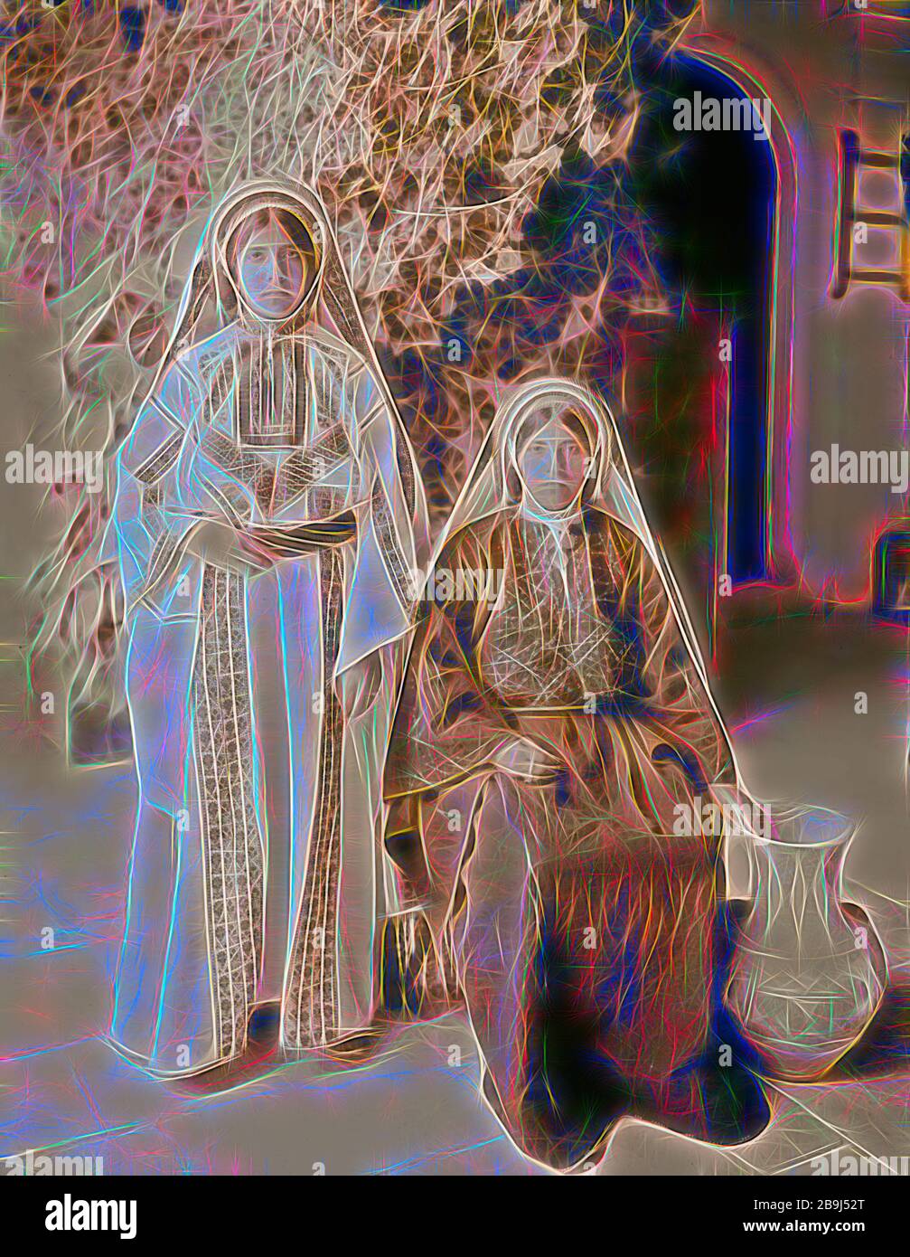 Girls of Ramallah 1898, Middle East, Israel and/or Palestine Stock ...