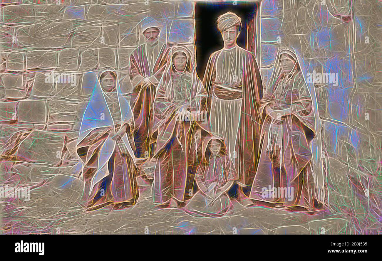 Family group, Ramallah American Colony, Jerusalem. 1898, West Bank, Rām ...