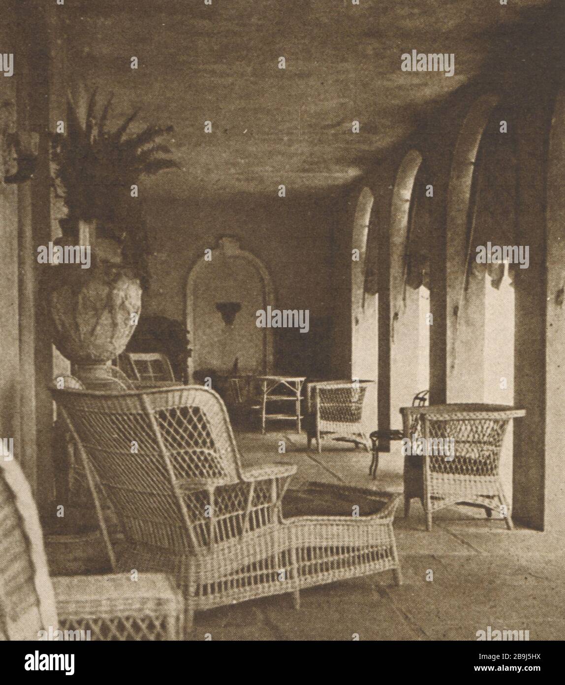 Villa Maria on the dunes, Southampton, Long Island, New York. Interior ...