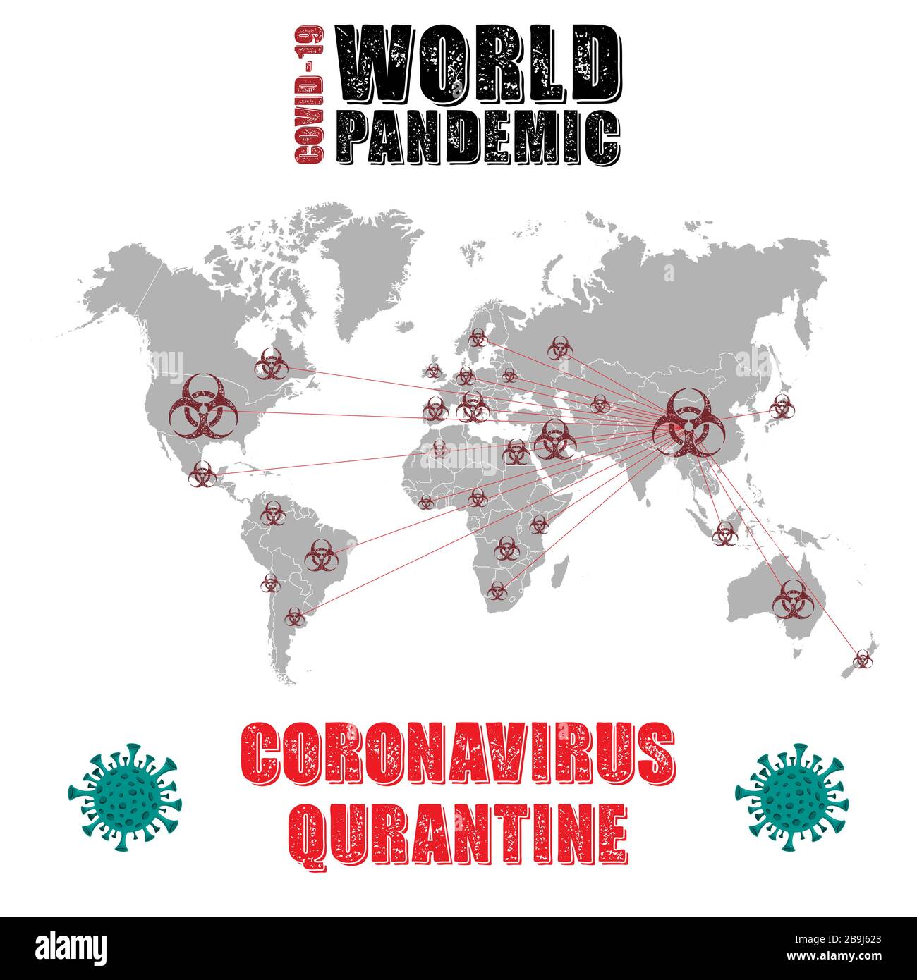 World map coronavirus quarantine background Stock Vector Image & Art ...