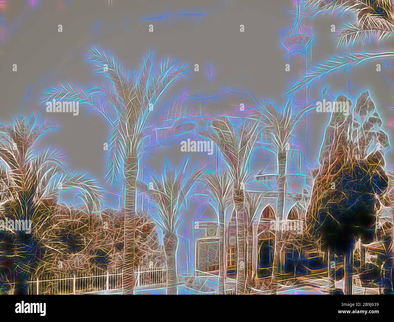 Jezzar Pasha's Mosque, Akka American Colony, Jerusalem. 1898, Palms ...