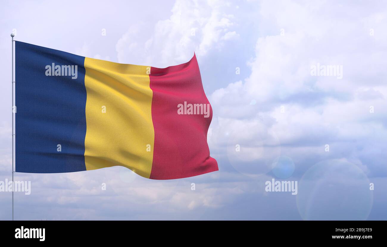 Close up chad national flag hi-res stock photography and images - Alamy