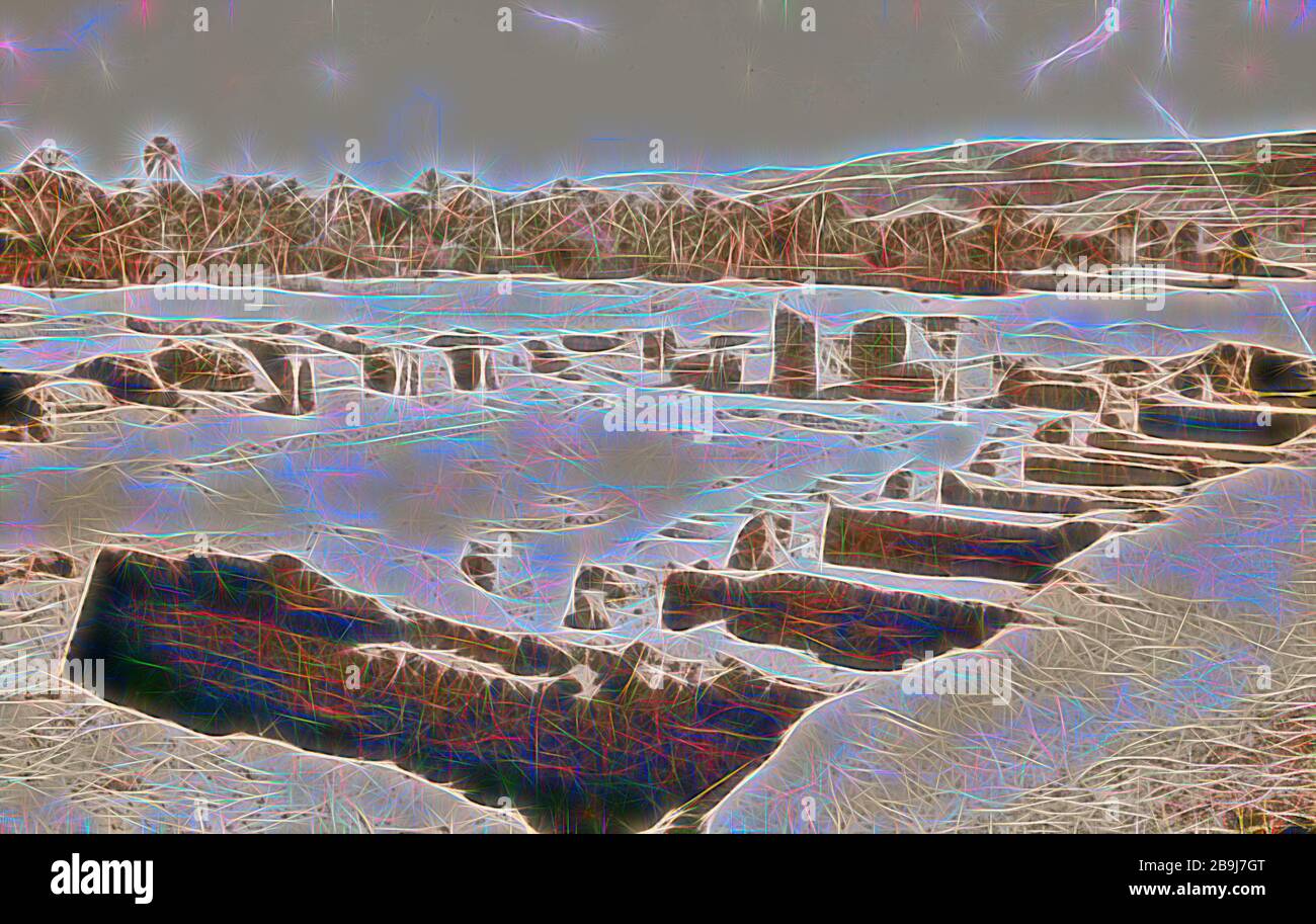 Temple of Poseidon Hel[l]enistic at site of Tantura. 1898, Israel, Dor ...