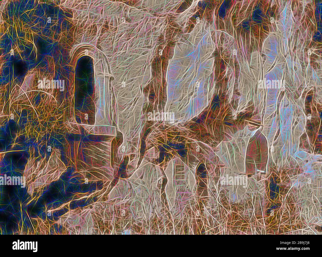 Banias (Caesarea Philippi), with niches for statues of deities. 1898 ...