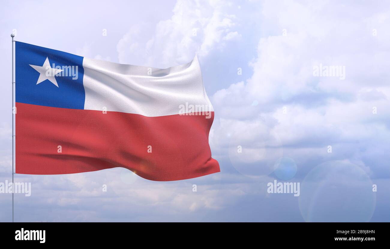 Background with flag of Chile Stock Photo - Alamy