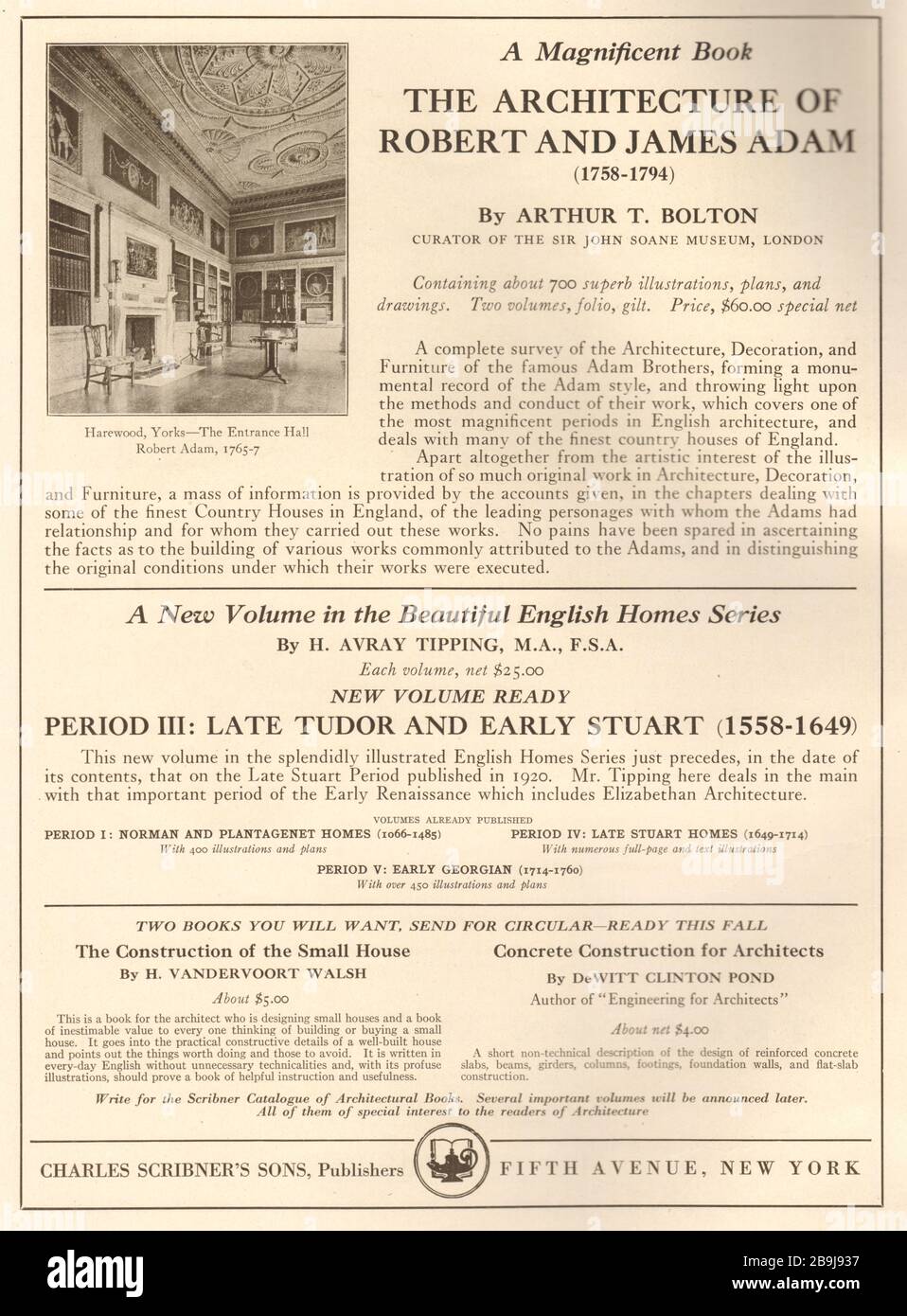 Harewood entrance hall, Yorkshire. Architecture of Robert & James Adam ...