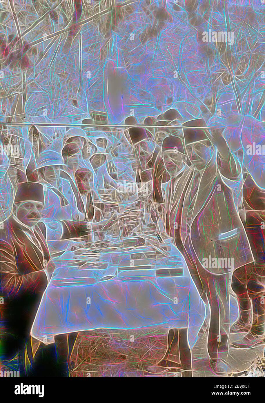 Jewish community leader Albert Antebi (1873-1919), standing (right ...
