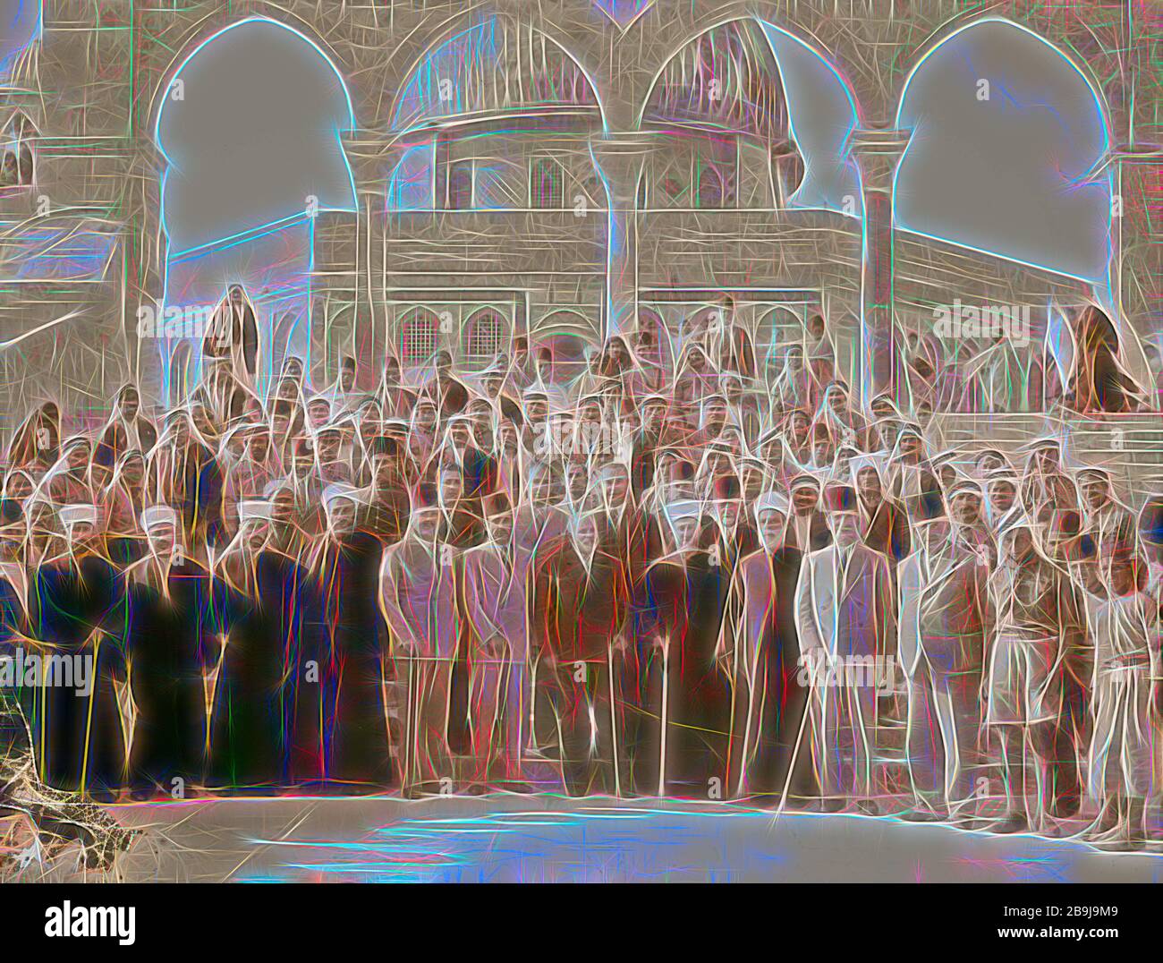 Group of boys school with Mufti of Jerusalem and notable visitors at ...