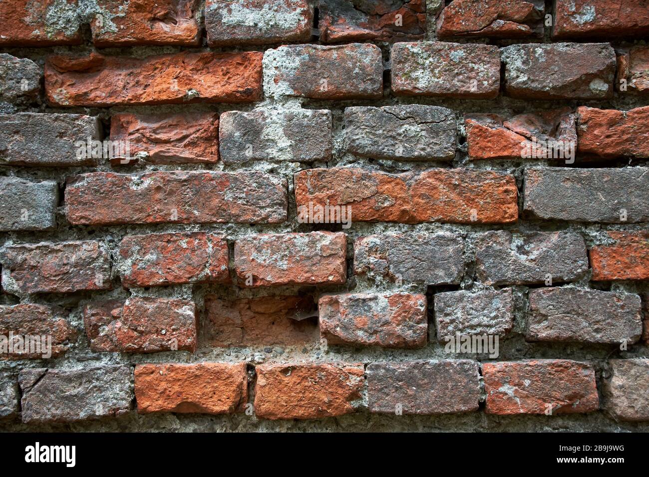 Old cracked brick wall. rough surface texture Stock Photo - Alamy